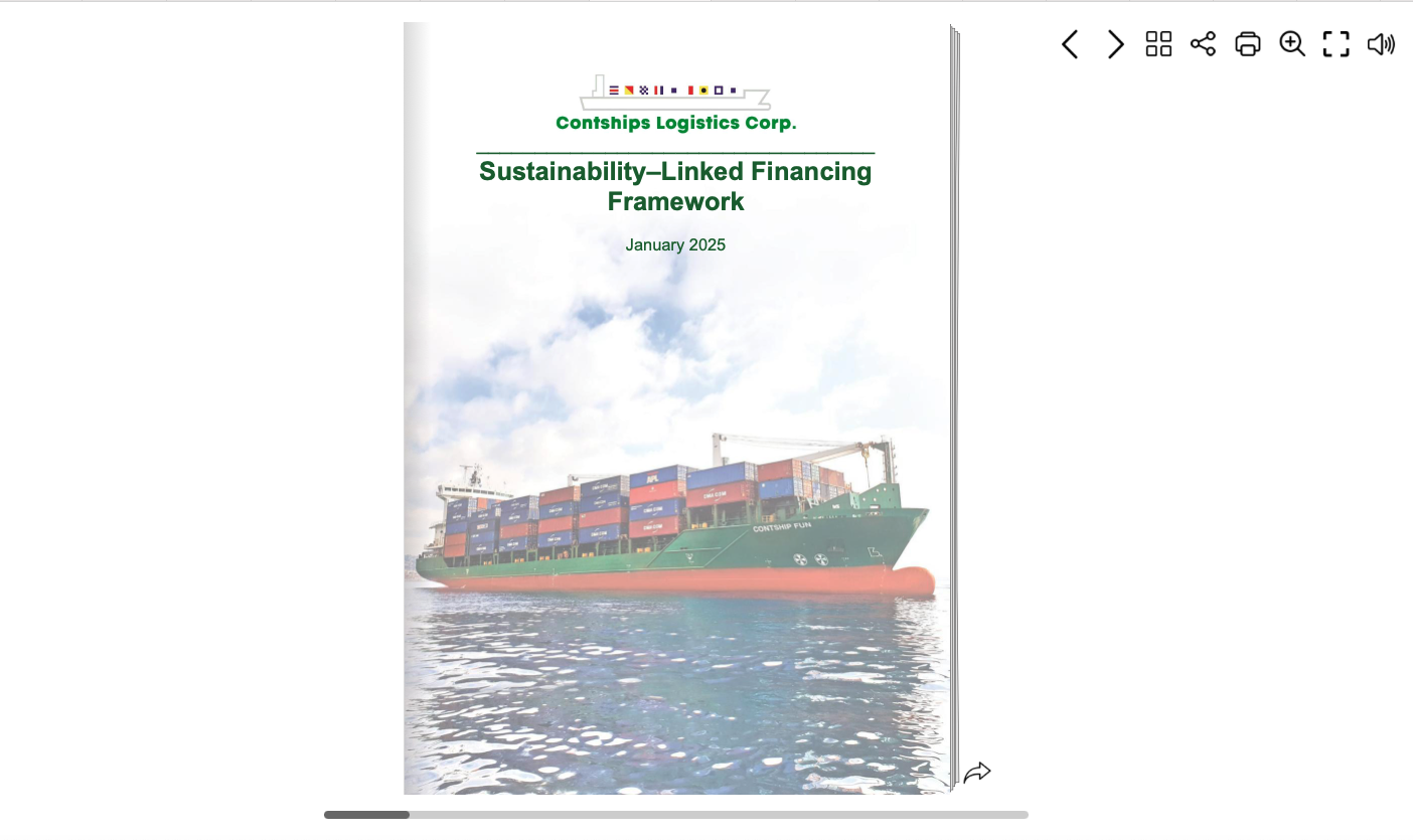 Sustainability Linked Financing Framework - Contships Management Inc.